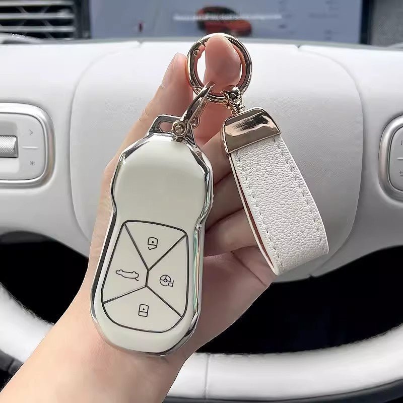 TPU Leather Metal Key Fob Cover for Xpeng G6 G9 P7 | Anti-Scratch EV ...